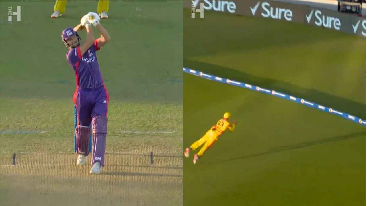 Watch- Chris Green goes airborne to take a phenomenal diving catch in The Hundred